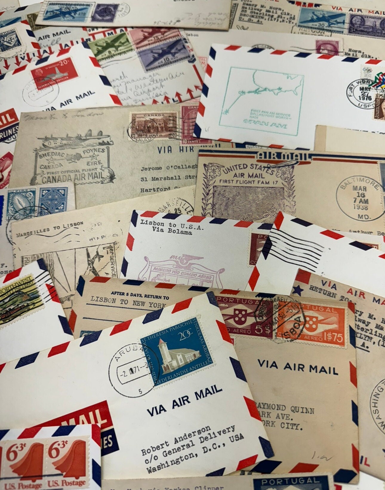 100 Different Original Historic Airmail Envelopes - Etsy