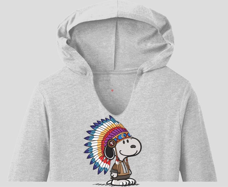 Snoopy Indian Embroidery - Etsy