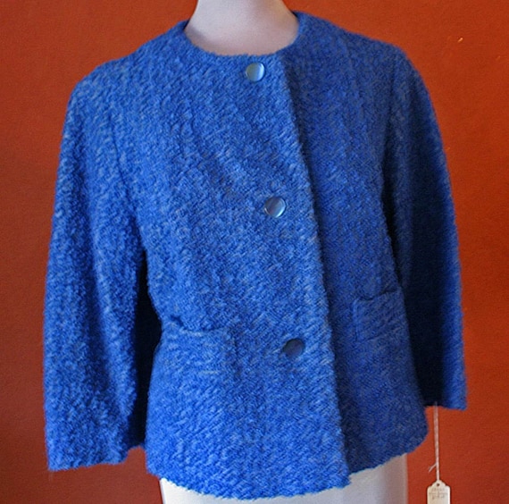 50s BLUE BOLERO JACKET - Gem