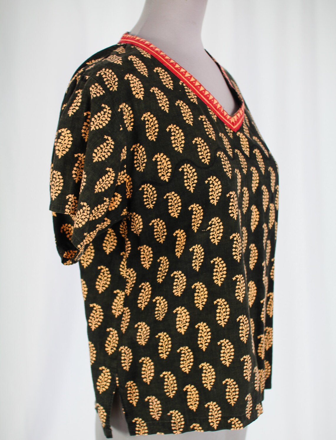 Black Cotton Ethnic Blouse - Etsy