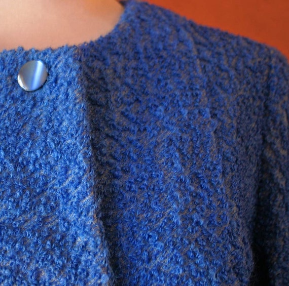 50s BLUE BOLERO JACKET - Gem