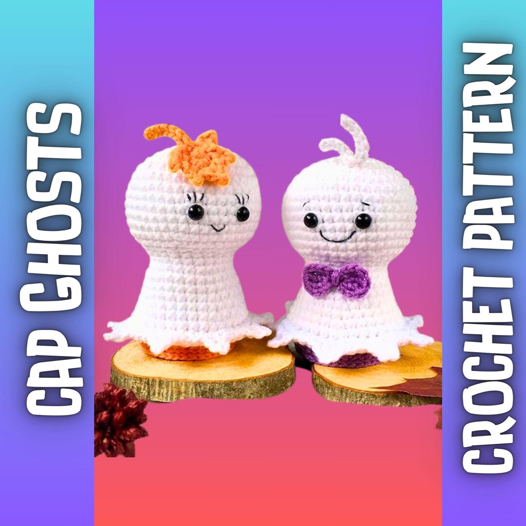 Cap Ghost Crochet Pattern, Ghosts Crochet Pattern, Plushie Crochet ...