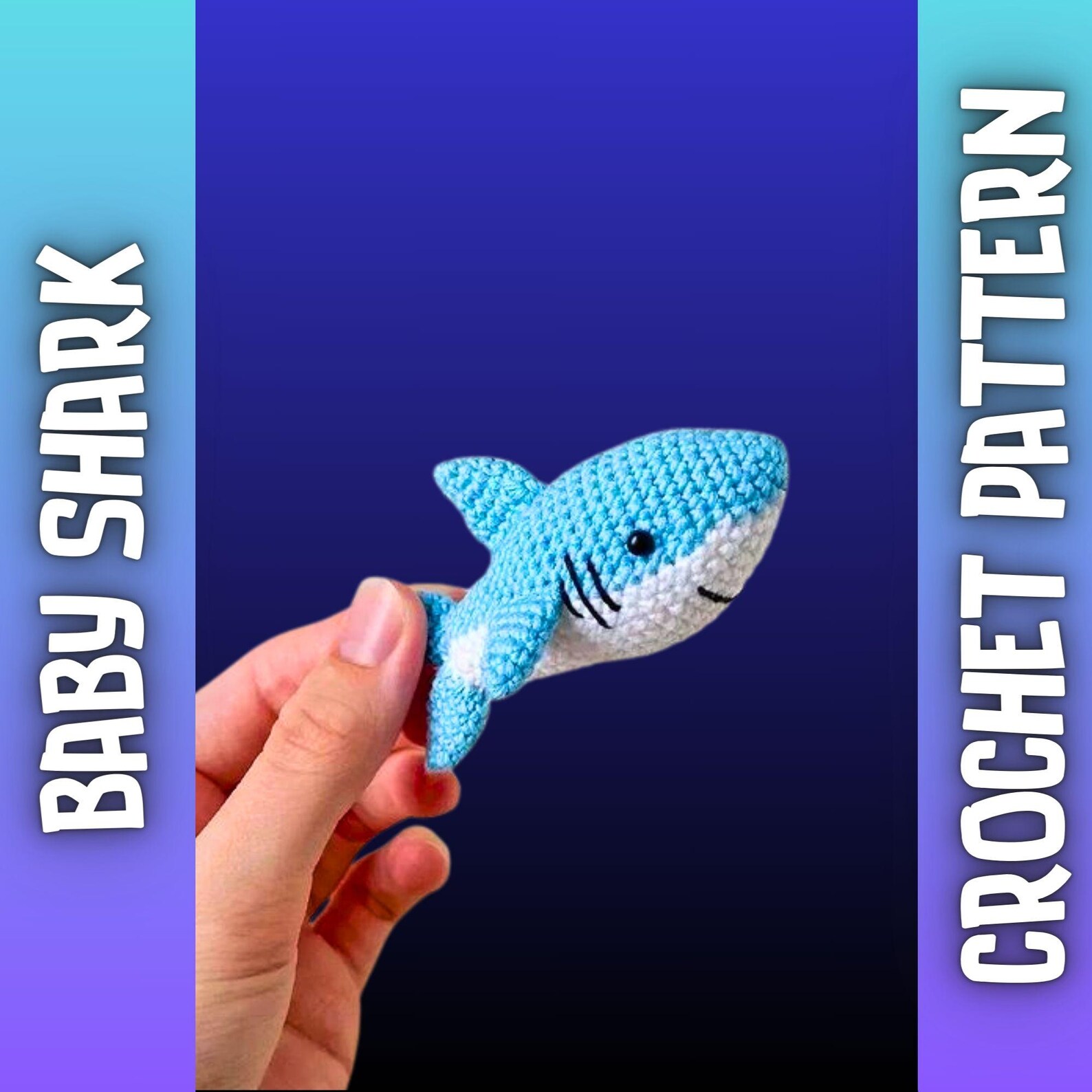 Baby Shark Crochet Pattern, Fish Crochet Pattern, Plushie Crochet ...