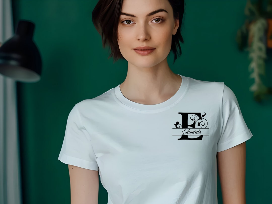 Custom Monogram T-shirt, Personalized Initials Shirt, Unisex Stylish ...