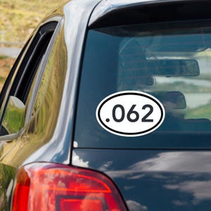 Funny Oval Marathon Run Car Bumper Window Sticker, Euro Oval, Runner ...