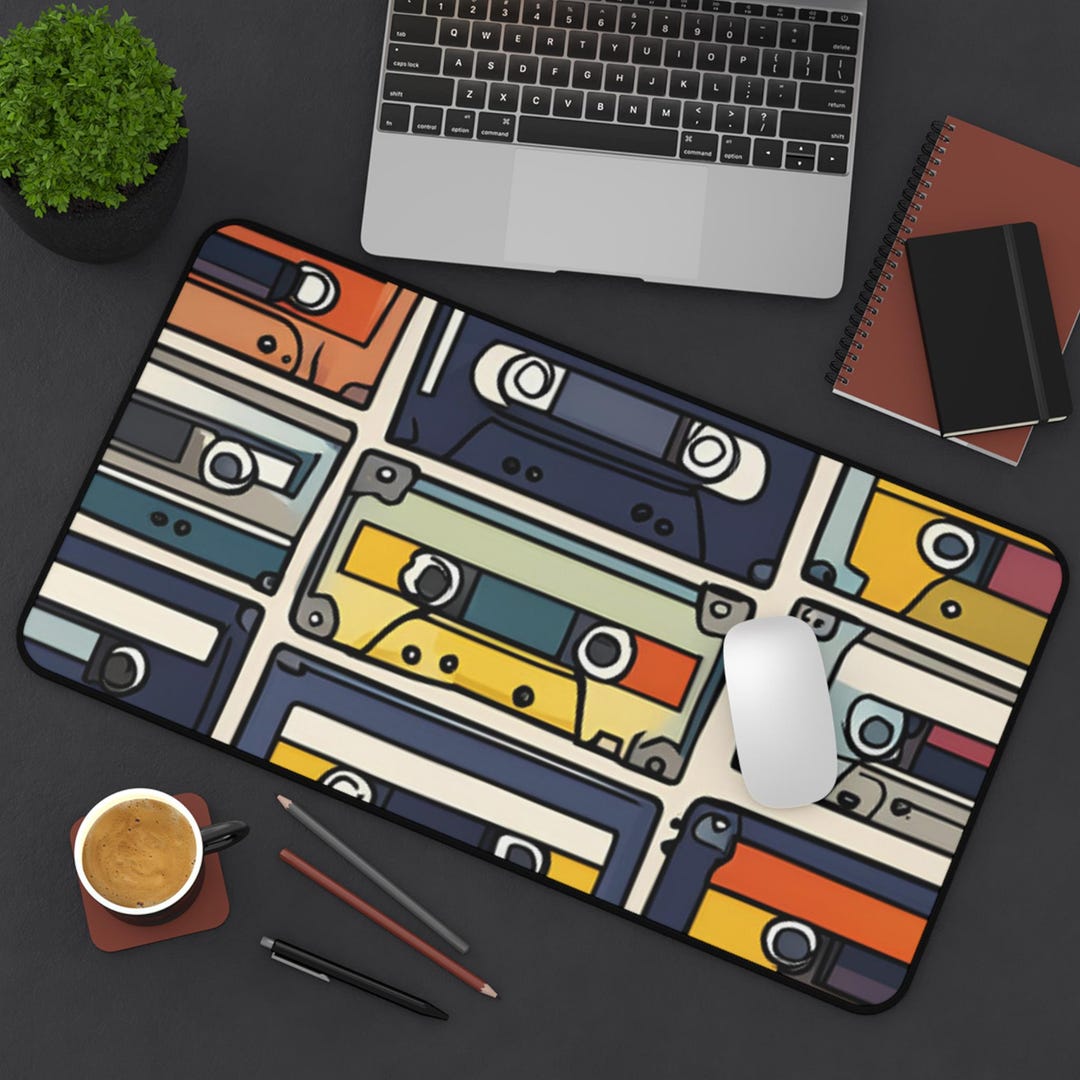 Cassette Desk Mat: Retro Gen X Workspace Decor - Etsy