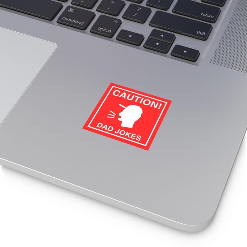 Caution Dad Jokes Sticker | Waterproof Premium UV Resistant Vinyl ...