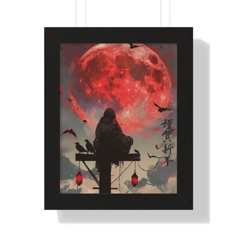 Framed Vertical Anime Poster High-quality Print Unique Wall Art for ...