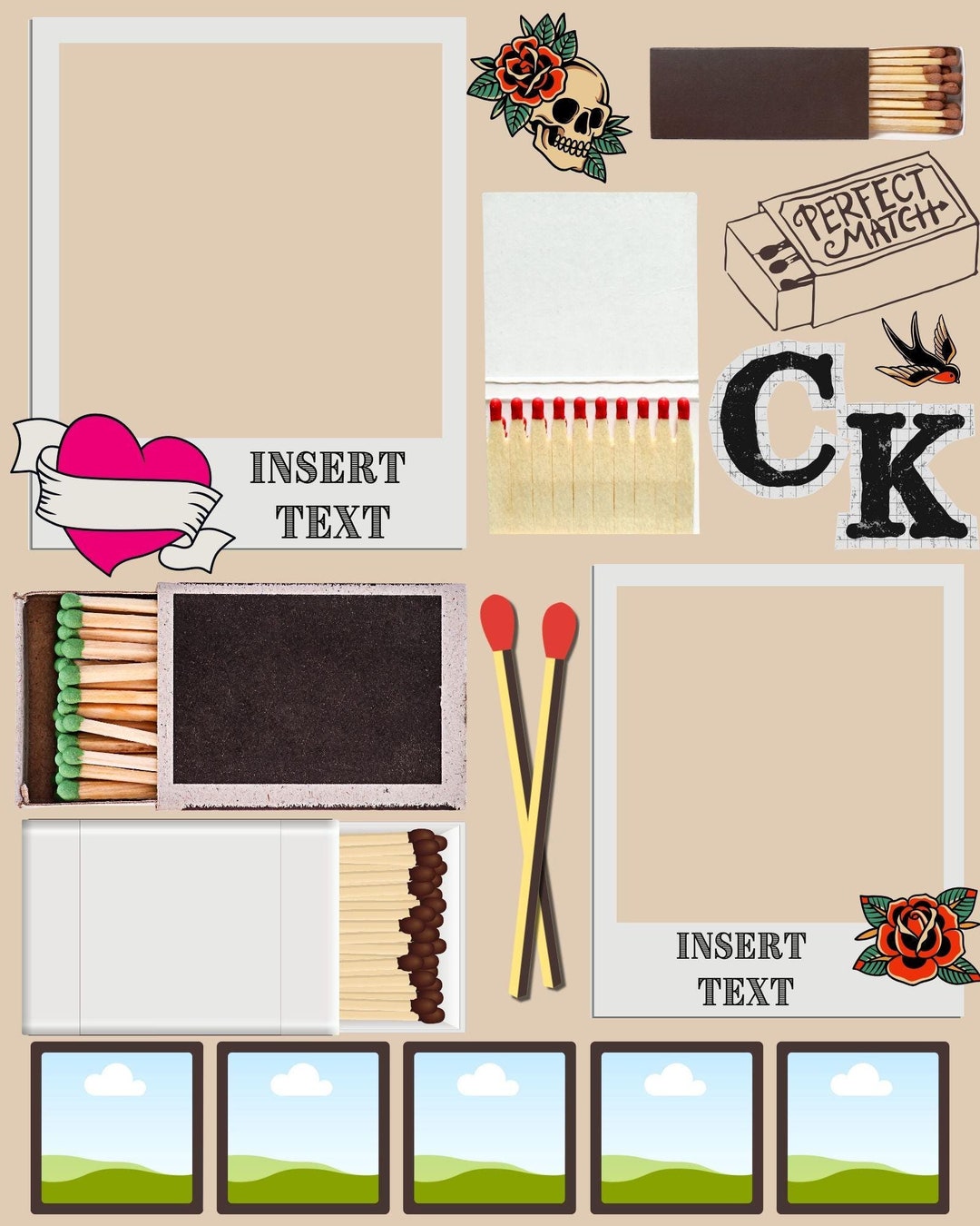 Blank Matchbook Template Create Your Own Personalized Matches ...