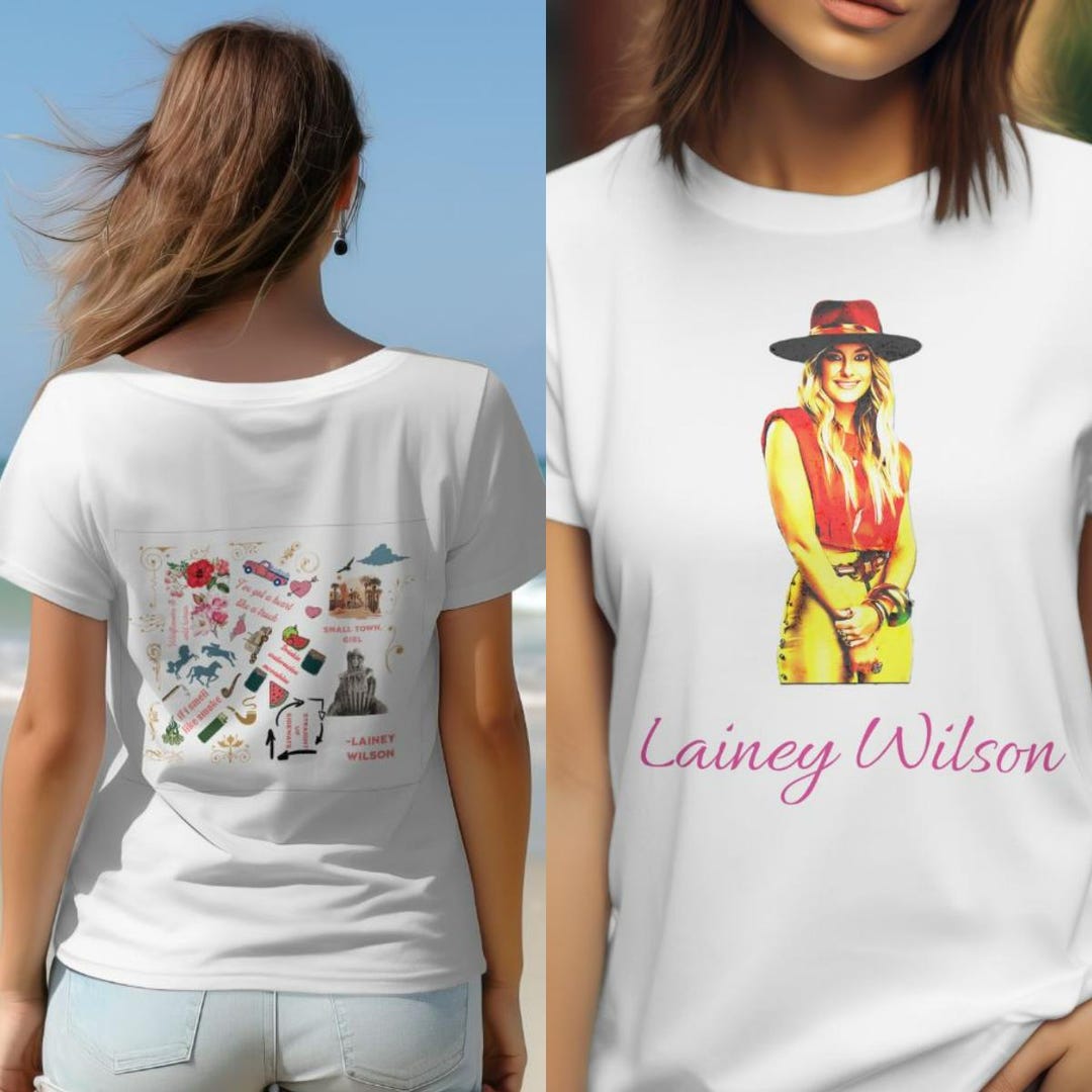Lainey Wilson Graphic Women's Heavy Cotton Tee With Suoer Cool Graphics ...
