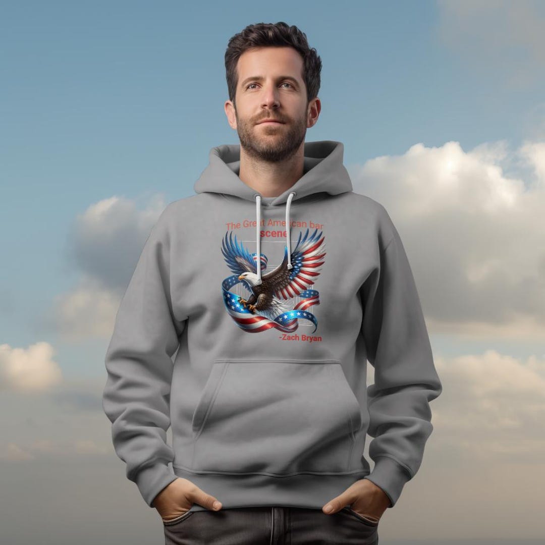 Zach Bryan Themed, Cool American, Graphic, Unisex Heavy Blend™ Hooded ...