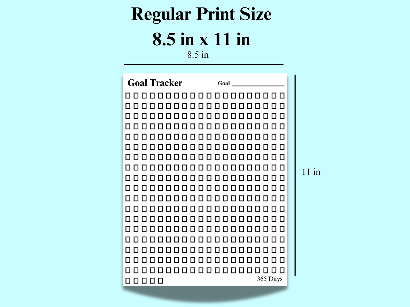 Goals Tracker | Instant Digital Download - Etsy