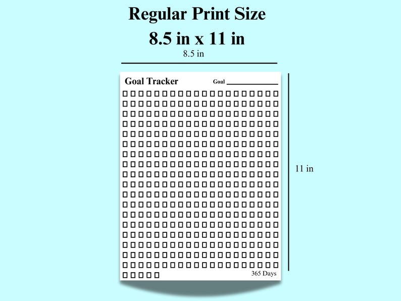 Goals Tracker | Instant Digital Download - Etsy