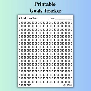 Goals Tracker | Instant Digital Download - Etsy