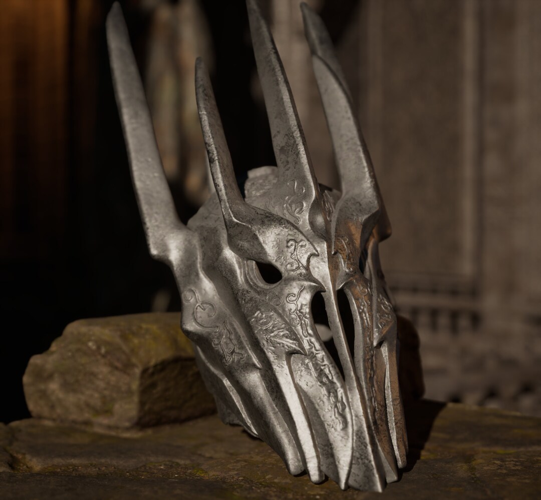Sauron's Helmet STL 3D Printable File Lord of the Rings LOTR Decoration ...