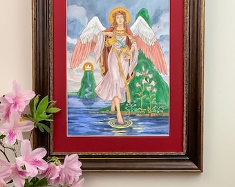 Art Print Lady of September Celestial Equinox Goddess With Masks and ...