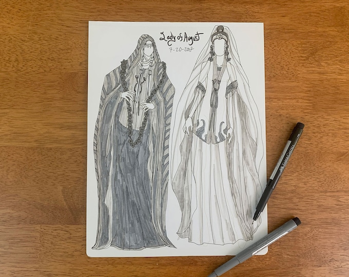 Art Print Lady of May Flower Queen Dancer Lily of the Valley - Etsy