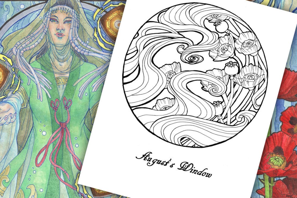 Printable Coloring Book Pack of 12 Pages for Adults - Etsy