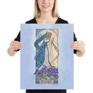 Art Print Lady of September Celestial Equinox Goddess With Masks and ...