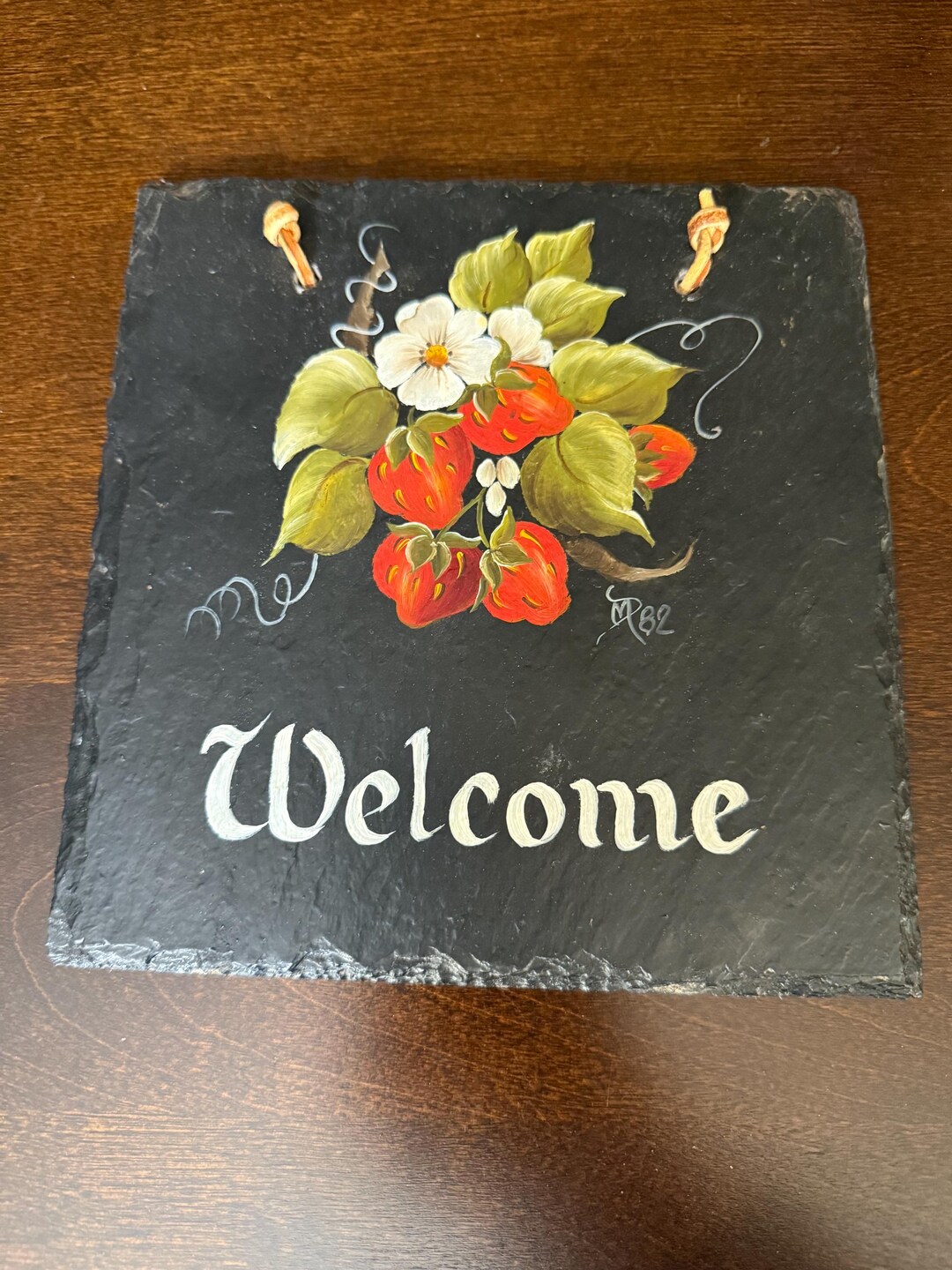 Slate Welcome Sign by Doris H. Munsell - Etsy