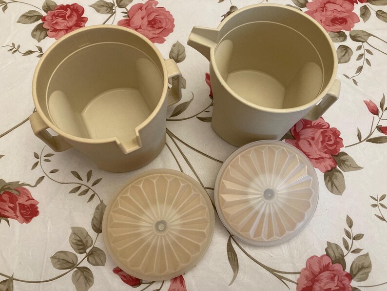 Vintage Tupperware Sugar and Creamer - Etsy