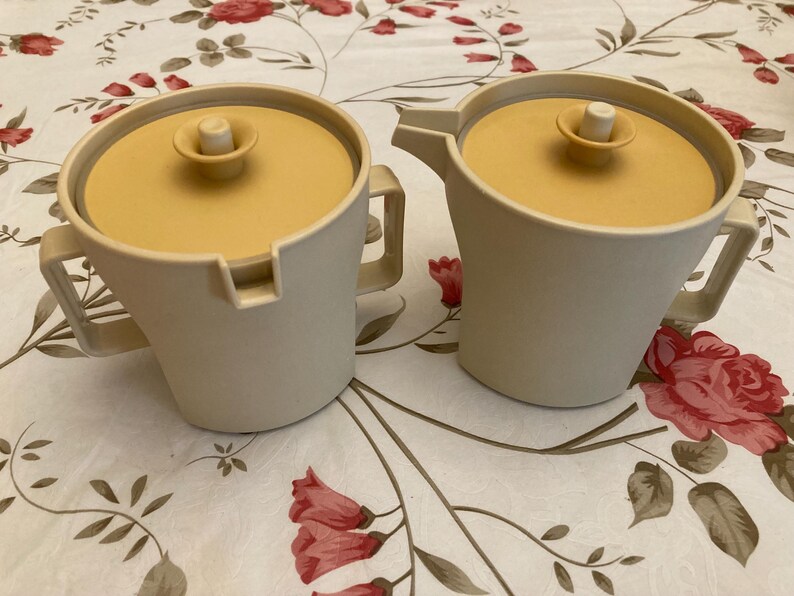 Vintage Tupperware Sugar and Creamer - Etsy