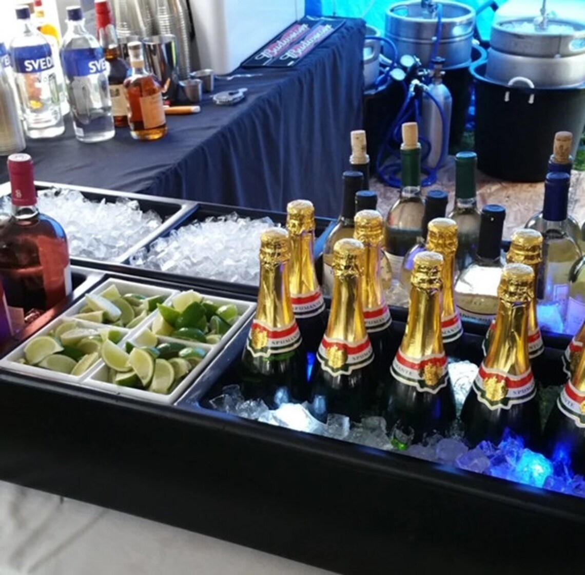 Cooler Bar Display Drinks Catering Party Display Beverages Branding ...