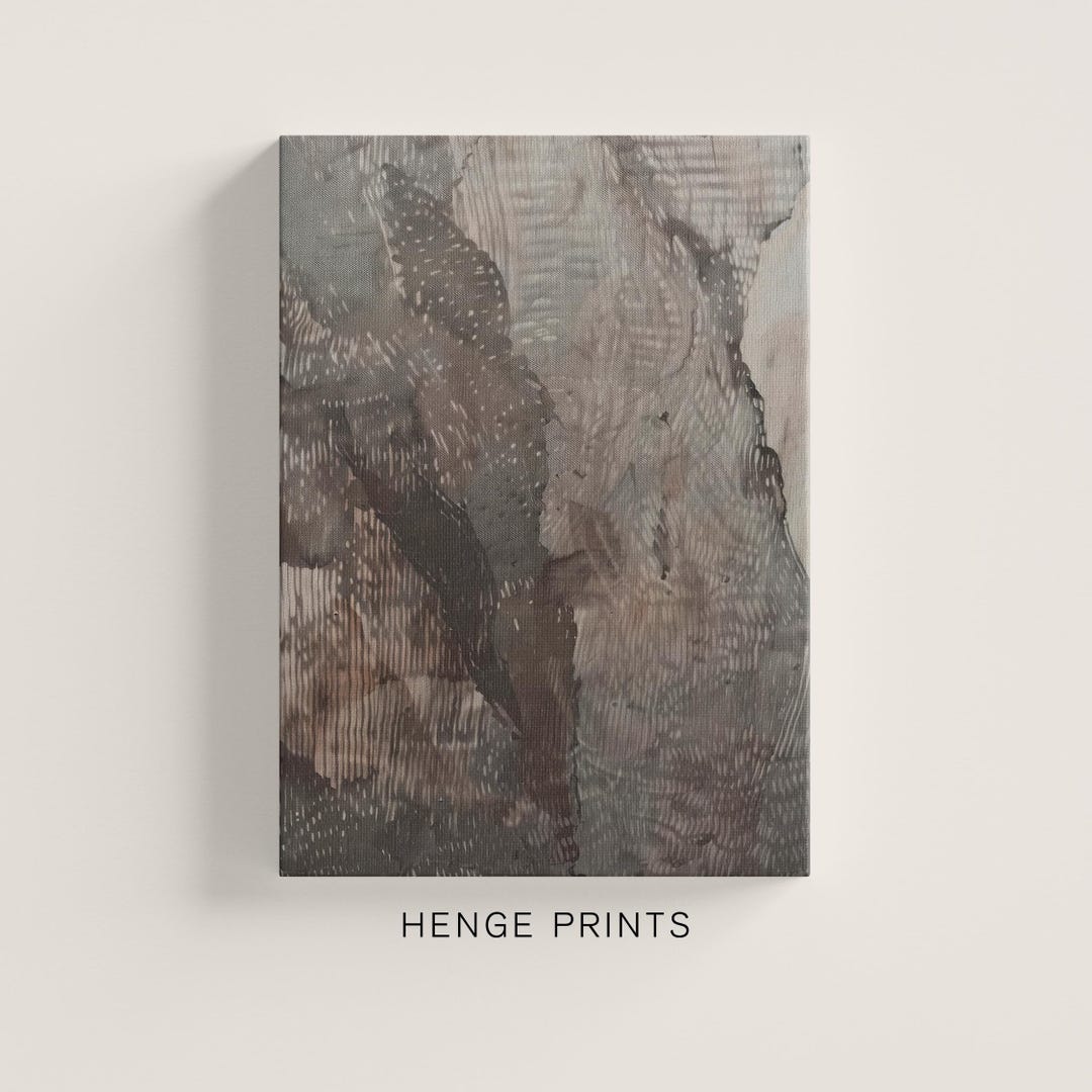 Modern Abstract Painting - Minimal Wall Art | Neutral Tones, Muted ...