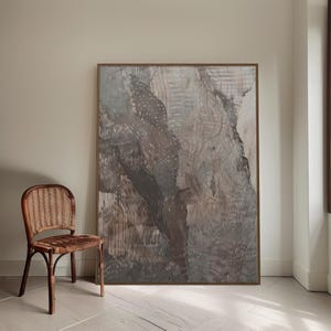 Modern Abstract Painting - Minimal Wall Art | Neutral Tones, Muted ...