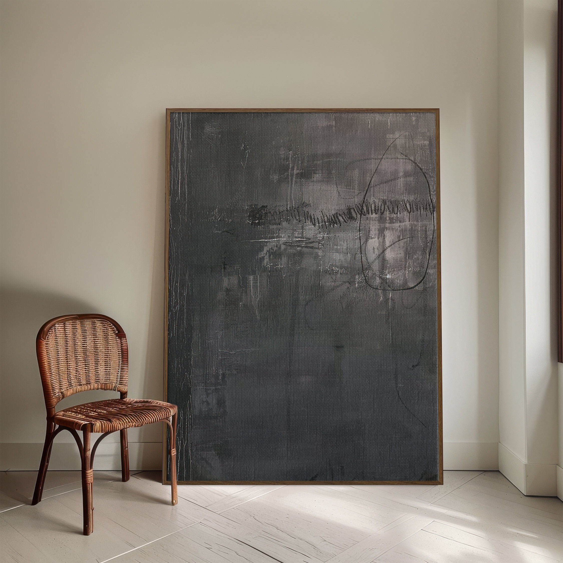 Black Abstract Digital Download | Minimalist Black Industrial Poster ...