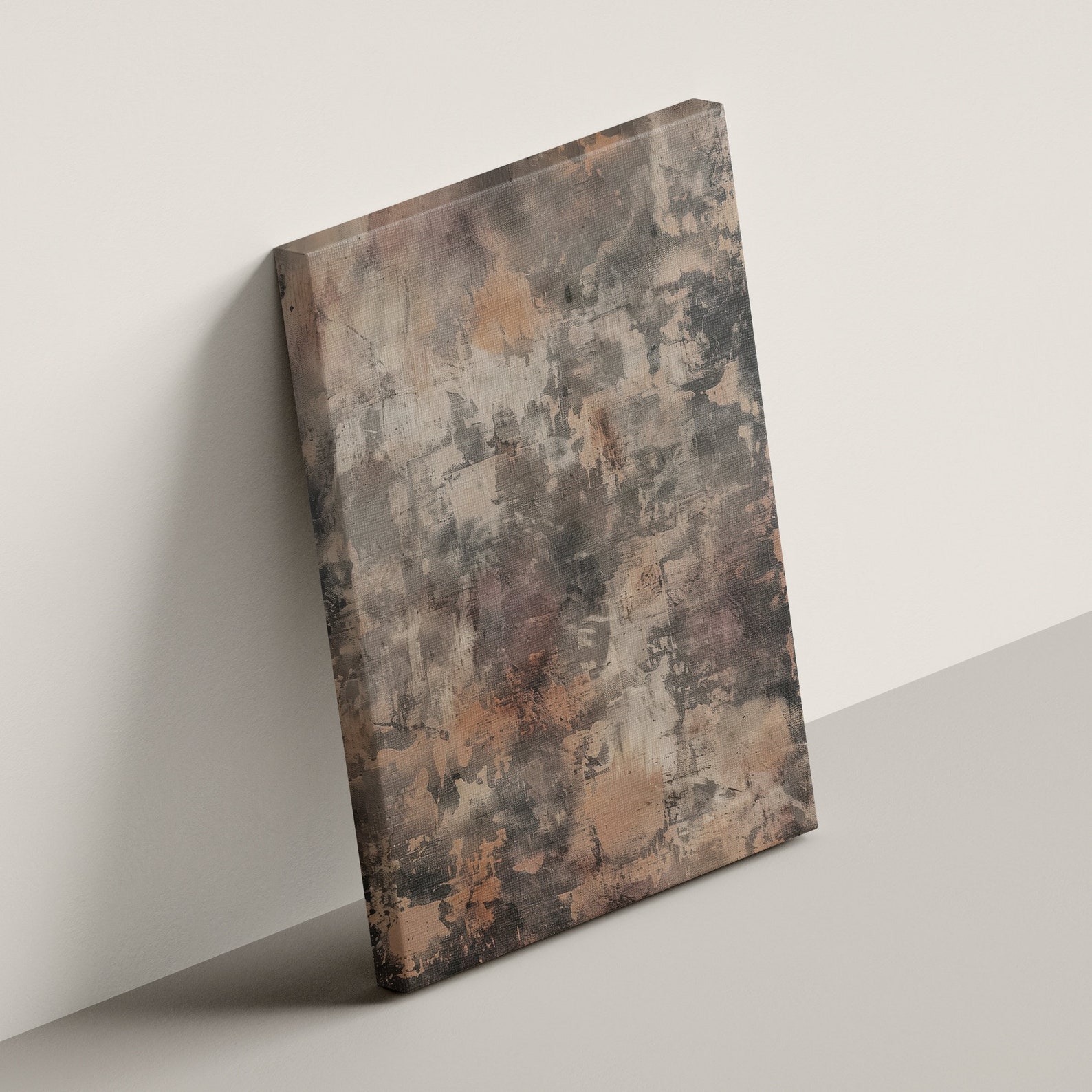 Modern Abstract Painting, Earthy Abstract Wall Art, Neutral Tone Wall ...