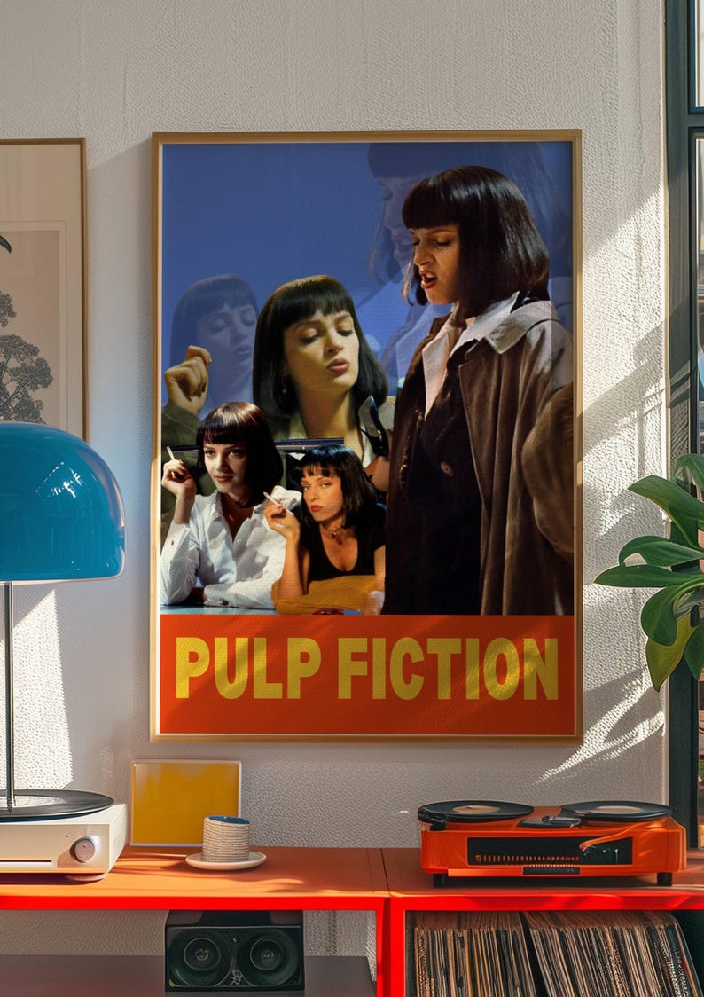 PULP FICTION Movie Poster - Printable Art Print - Mid Century Wall Art ...