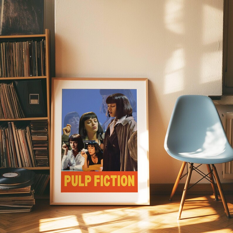 PULP FICTION Movie Poster - Printable Art Print - Mid Century Wall Art ...
