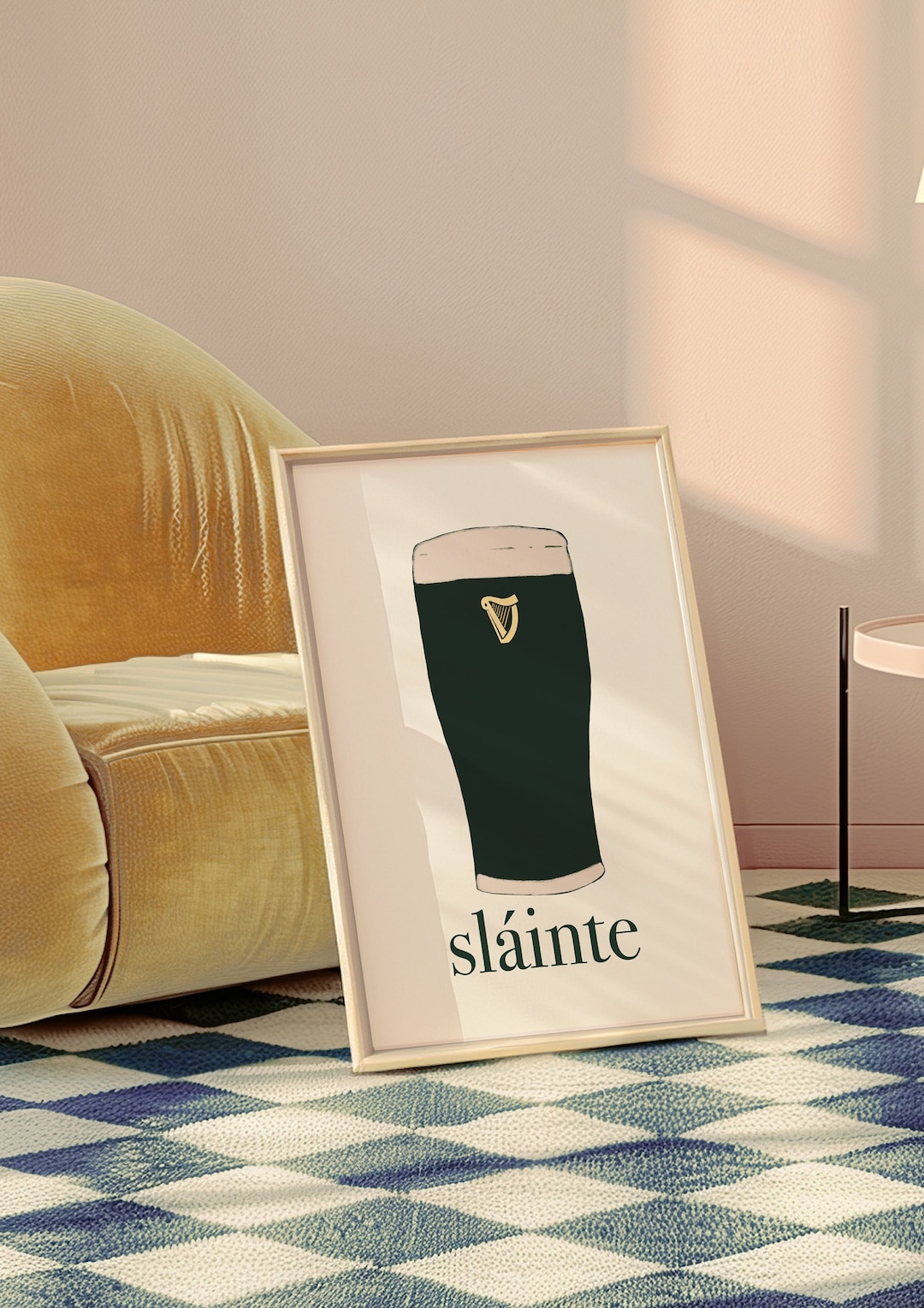 Guinness Sláinte Art Print - Mid Century Wall Art, Retro Fun Irish ...