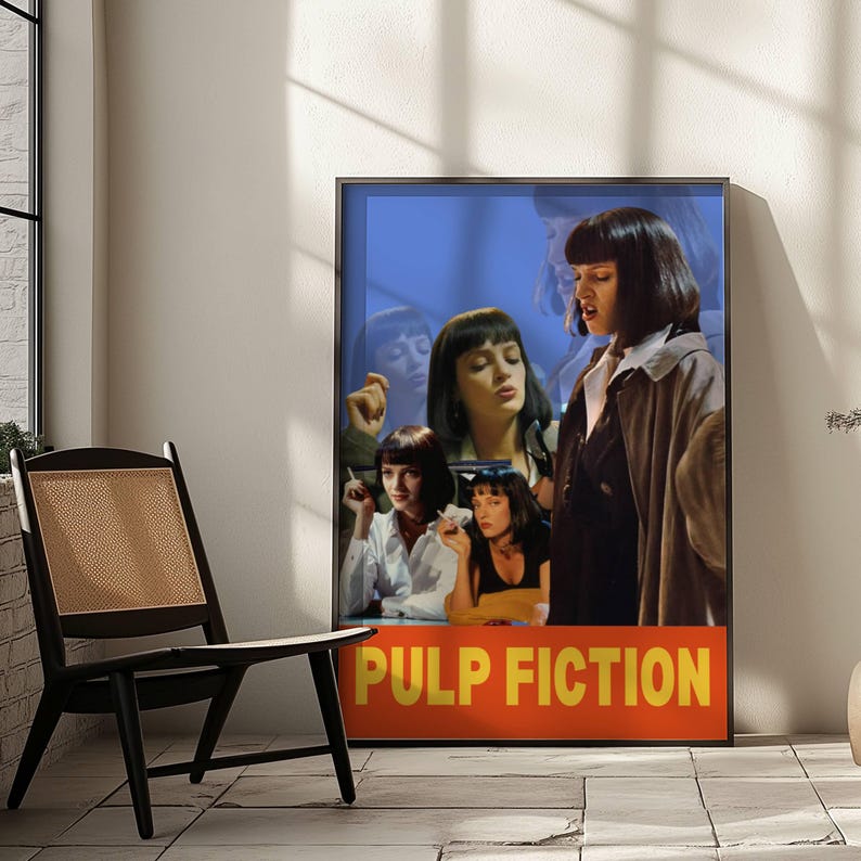 PULP FICTION Movie Poster - Printable Art Print - Mid Century Wall Art ...