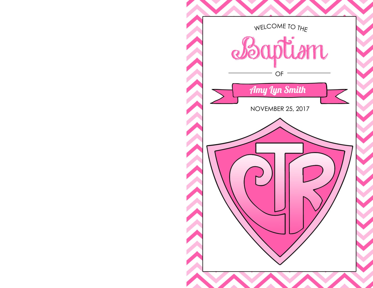 INSTANT DOWNLOAD - Printable Folding Baptism Program - LDS - Fully ...