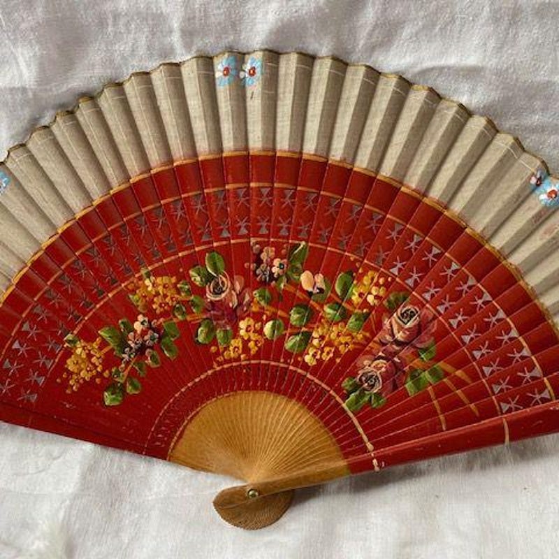 Red Fan - Etsy
