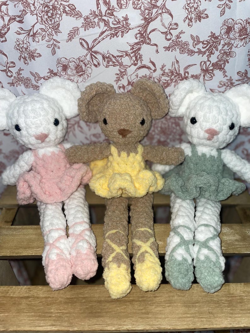 Crochet Ballerina Mouse | Handmade Amigurumi | Ballerinas | - Etsy