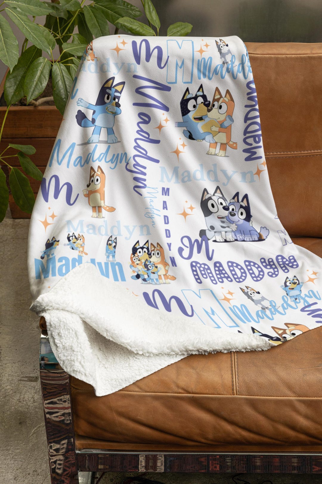 Bluey Blanket for Boys, Bluey Plush Throw Blanket, Bluey Blanket for ...