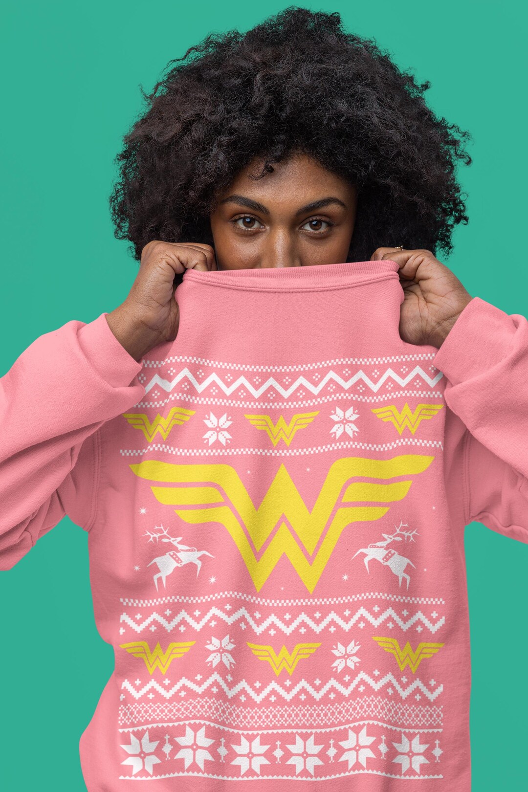 Wonder Woman Sweater Justice League Fan Gift Secret Santa Christmas ...