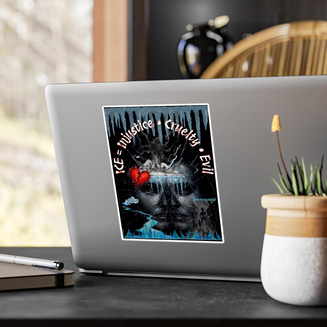 Ice Injustice Cruelty Evil Collage Sticker | Kiss-cut Vinyl Decal - Etsy