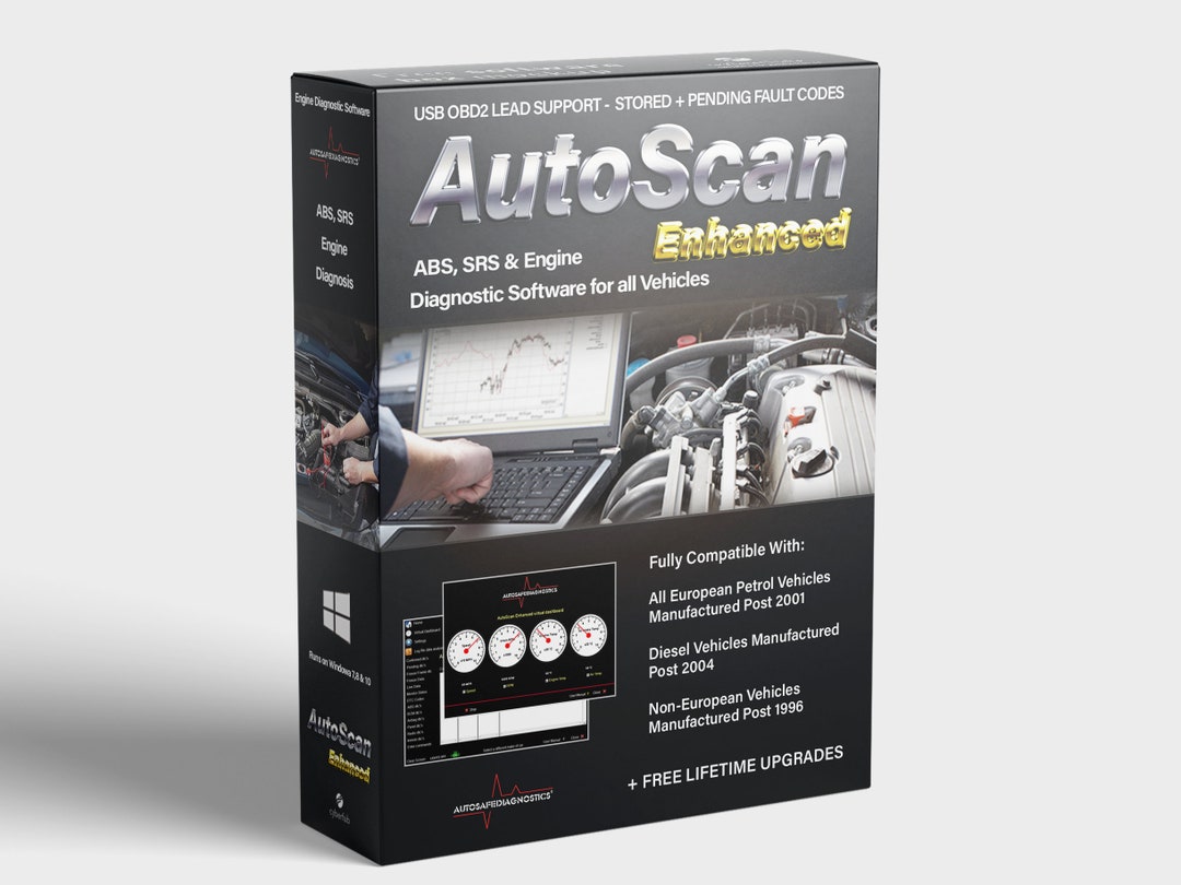 Autoscan Enhanced OBD2 EOBD Engine Car Diagnostic Software for All ...