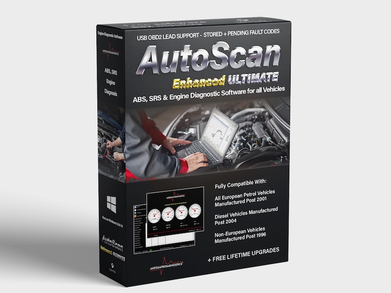 Autoscan Enhanced ULTIMATE OBD2 EOBD Engine Car Diagnostic Software for ...