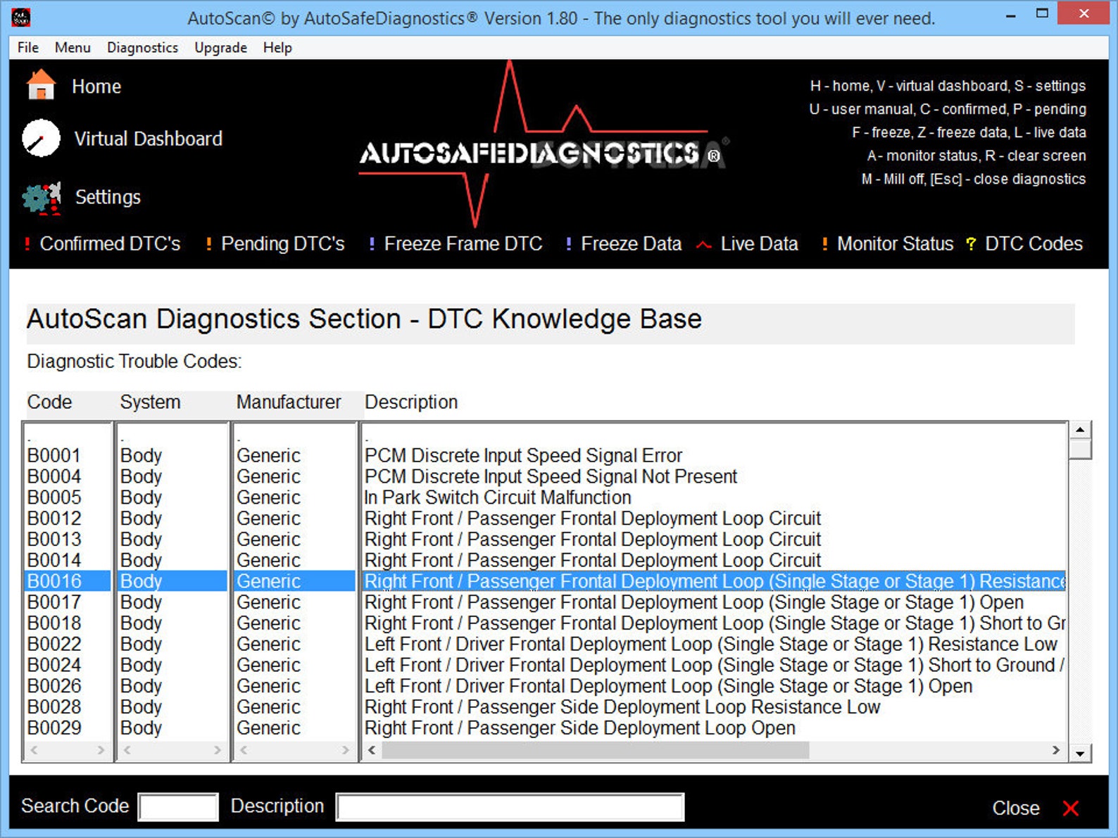 Autoscan Standard OBD2 EOBD Engine Car Diagnostic Software for All ...