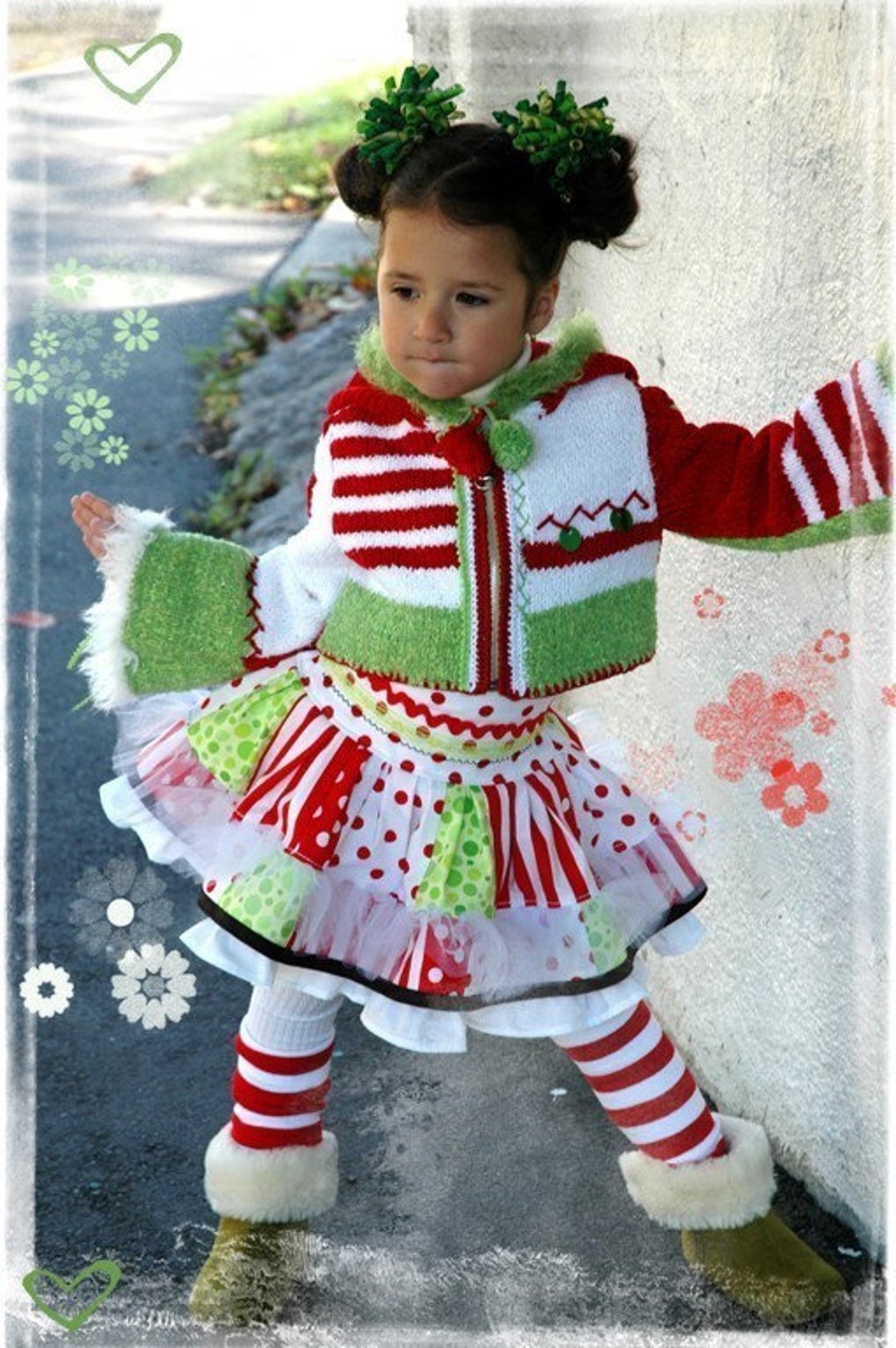 KNIT PATTERN Christmas Hand Knitted Jacket Sizes 2-12 Knit Pattern With ...