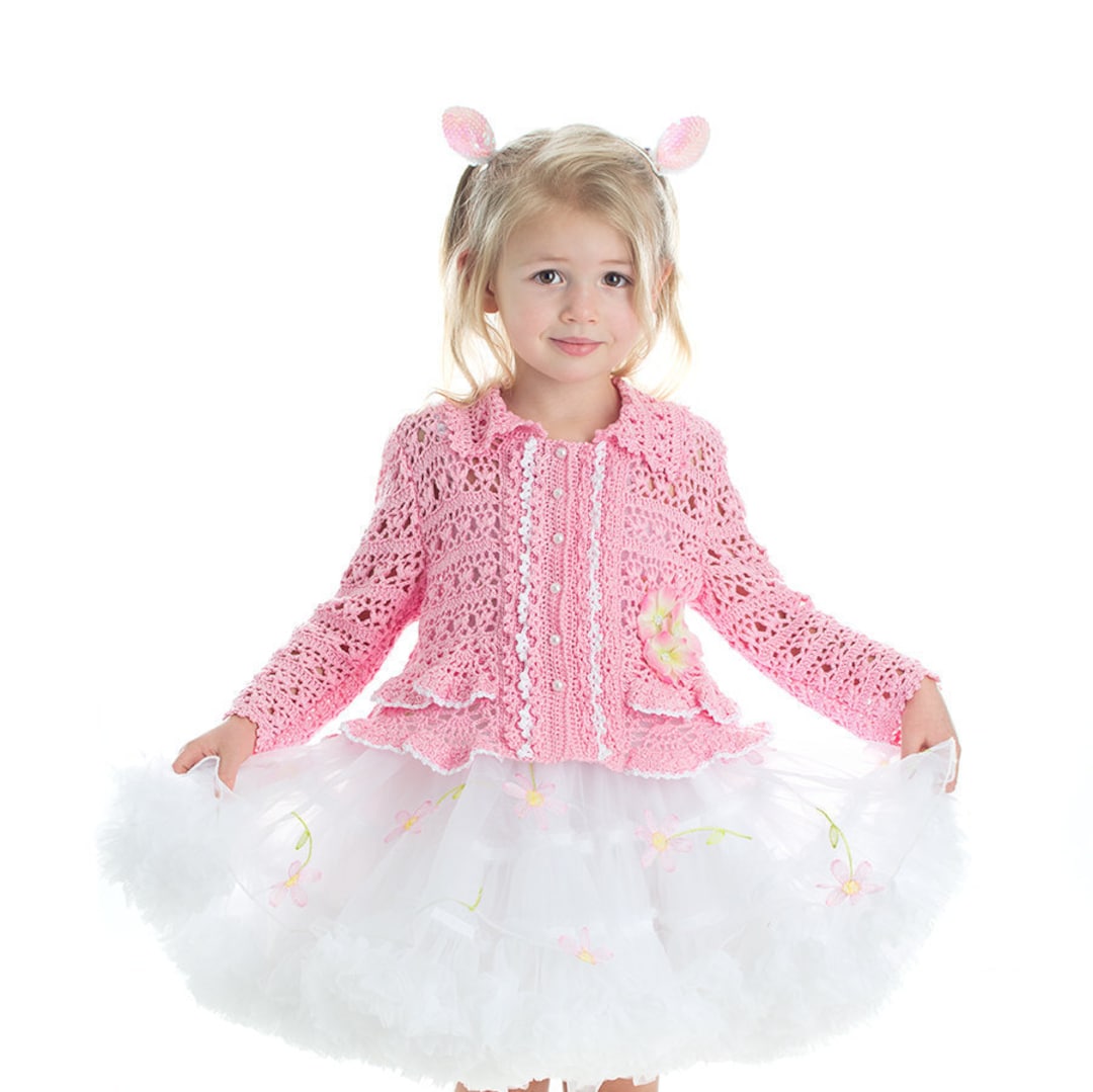 CROCHET PATTERN Marguerite Jacket Girl 2-12 Years Pdf Ebook - Etsy