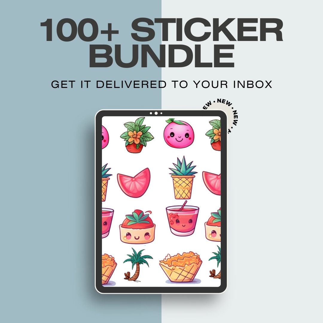 150 Sticker Bundle, Digital Sticker Pack, Stickers Bundle, Sticker PNG ...