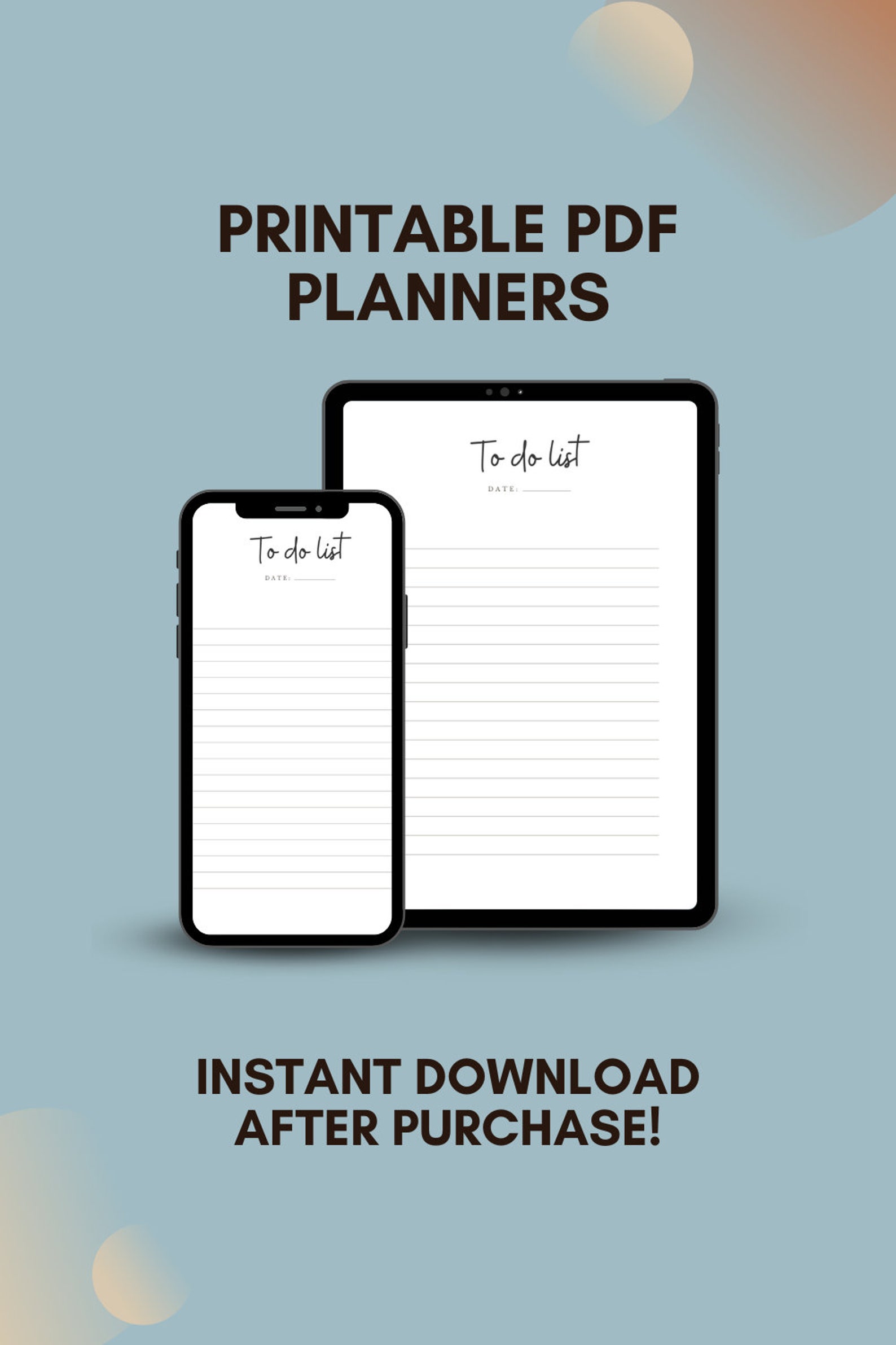 Minimal to Do List Printable, Daily Planner, Simple Tasks List Tracker ...