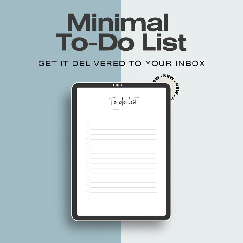 Minimal to Do List Printable, Daily Planner, Simple Tasks List Tracker ...