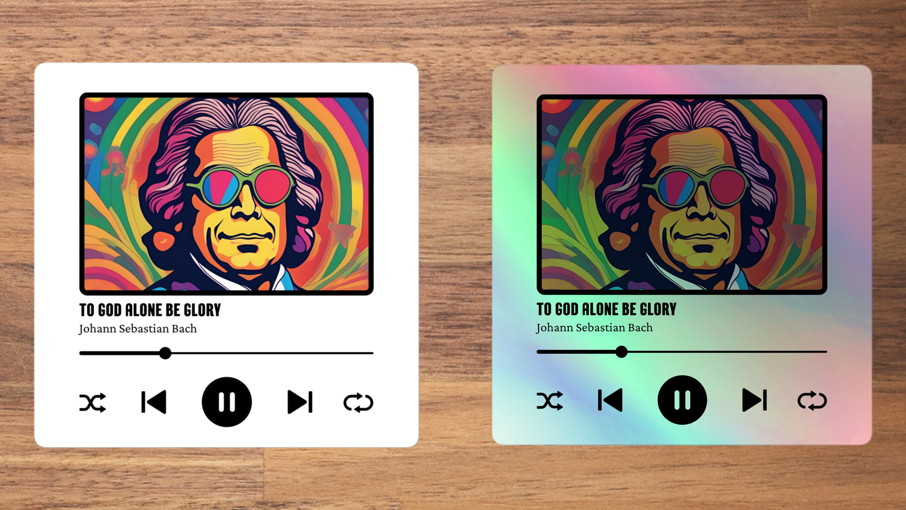 Retro 70s Music Composer Spotify Art Sticker Laptop Decal Water Bottle ...